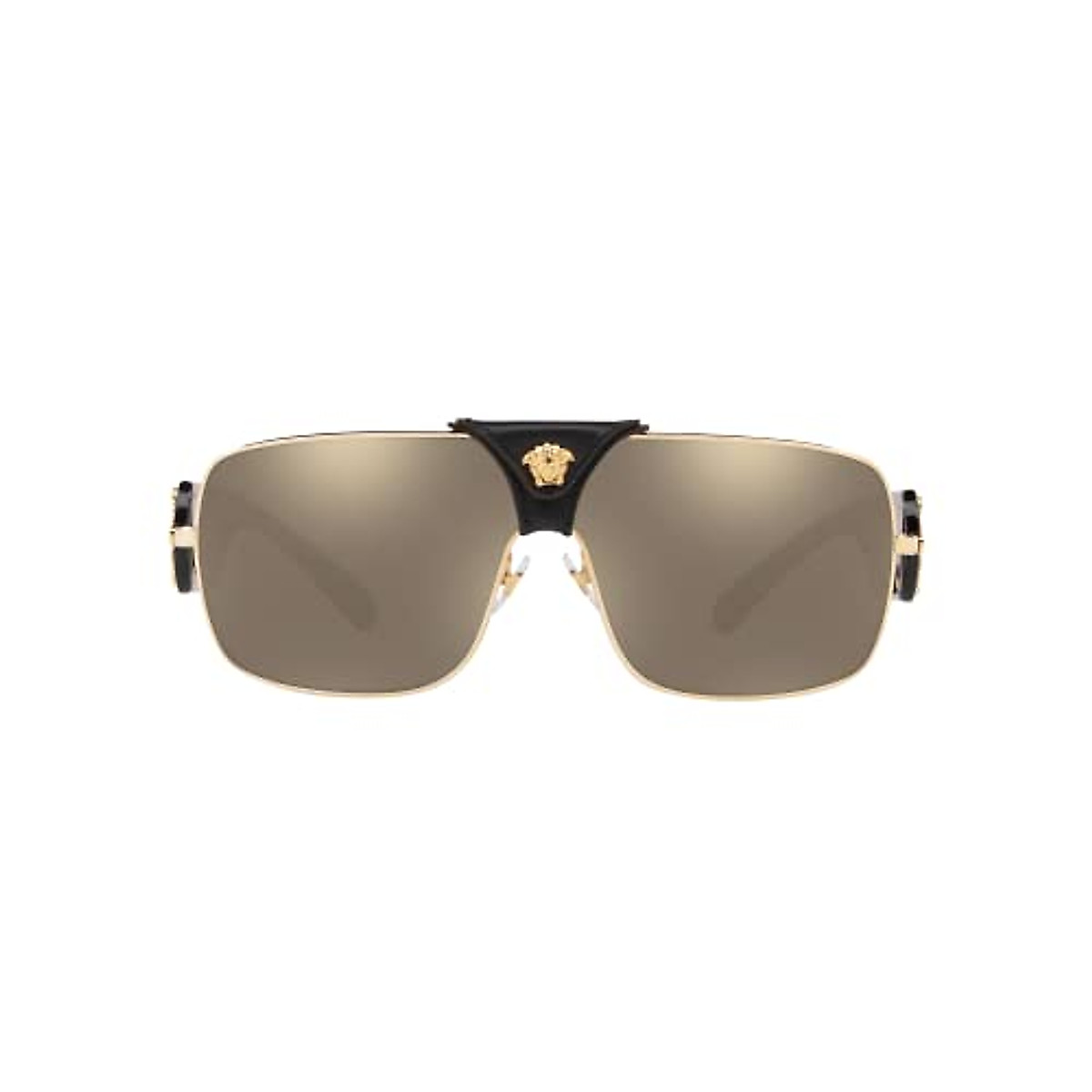 Versace VE 2207Q 1002/5 Gold Metal Square Sunglasses Gold Mirror Lens