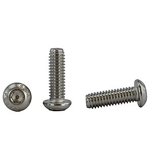 Stainless 5/16-18 x 1" (5/8" to 3" Available) Socket Button Head Cap Screws, Full Thread, Hex Drive, Stainless Steel 18-8, Coarse Thread (5/16-18 x 1)