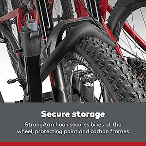 Yakima EXO DoubleUp 2 Bike Capacity Hitch Bike Rack with StrongArm Design, SpeedKnobs, and SKS Lock for EXO SwingBase or EXO TopShelf, Black