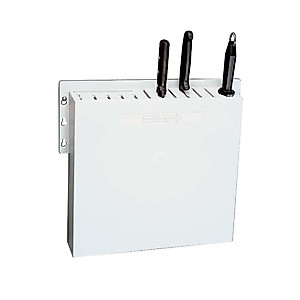 Skirted Knife Holder White Plastic - 16"L x 3"D x 15"H