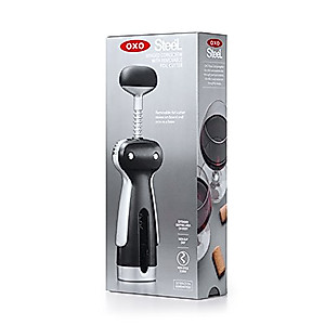 OXO SteeL Winged Corkscrew with Removable Foil Cutter