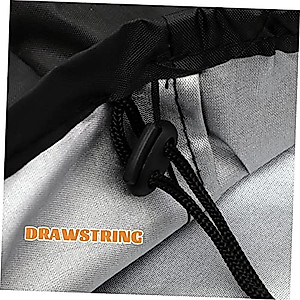 CLISPEED 4pcs Rainproof for Storage Protection Rain Cloth Stand Fireplace Cover Black Holder Fire Log Pit Rack Hoop Protector Garden Logs Duty Outdoor Oxford Heavy Covering Household Sun