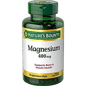 Nature's Bounty Magnesium 400 mg, 75 Softgels