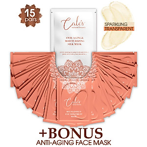 Under Eye Patches for Puffy Eyes Collagen Eye Mask for Dark Circles Gel Under Eye Pads for Wrinkles with Hyaluronic Acid Clear Eye Masks Under Eye Bags Treatment Men and Woman (15 pairs)