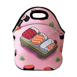 Wrapables Insulated Neoprene Lunch Bag, Sleeping Sushi
