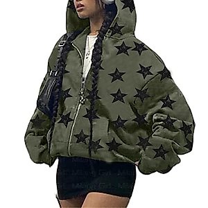 MOUSYA Women’s Skeleton Oversized Zip Up Hoodie Y2k Skull Sweashirt Rhinestone Graphic Hoodies Fall Long Sleeve Pullover Tops A-green