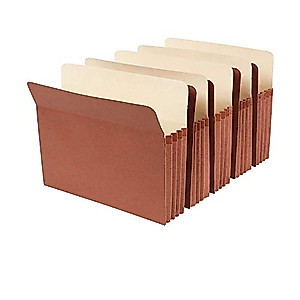 Staples 418293 Expanding File Pockets 3.5-Inch Expansion Letter Size Brown 25/Bx