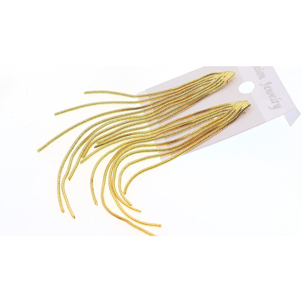 Long Chain Gold Tassel Earrings for Women Prom Statement Dangle Drop Earrings Elegant Formal Bridesmaid Bride Wedding Gifts