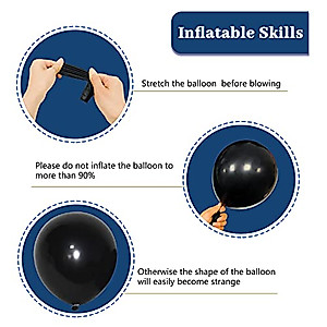 Black Balloons12 inch, Party black Ballons, black latex balloons for black party decor, 100 Pack Round Helium Balloons for Black Themed Birthday Balloons decorations Baby Shower -Black