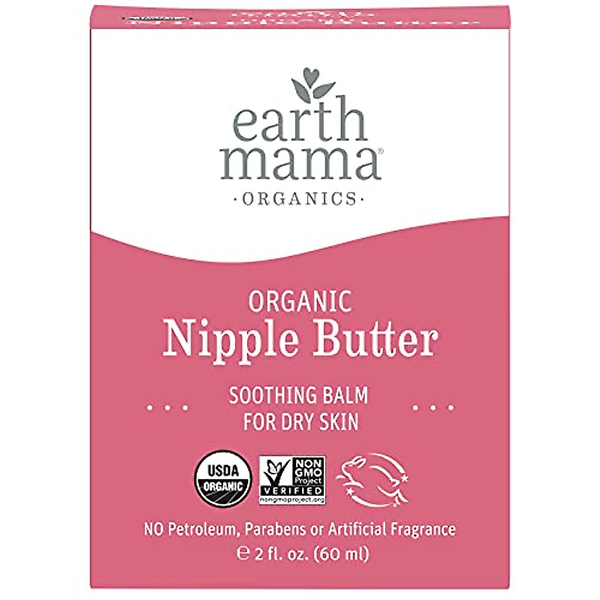 Earth Mama Organic Nipple Butter Breastfeeding Cream, Lanolin-Free, Safe for Nursing & Dry Skin, Non-GMO Project Verified, 2 Fl Oz