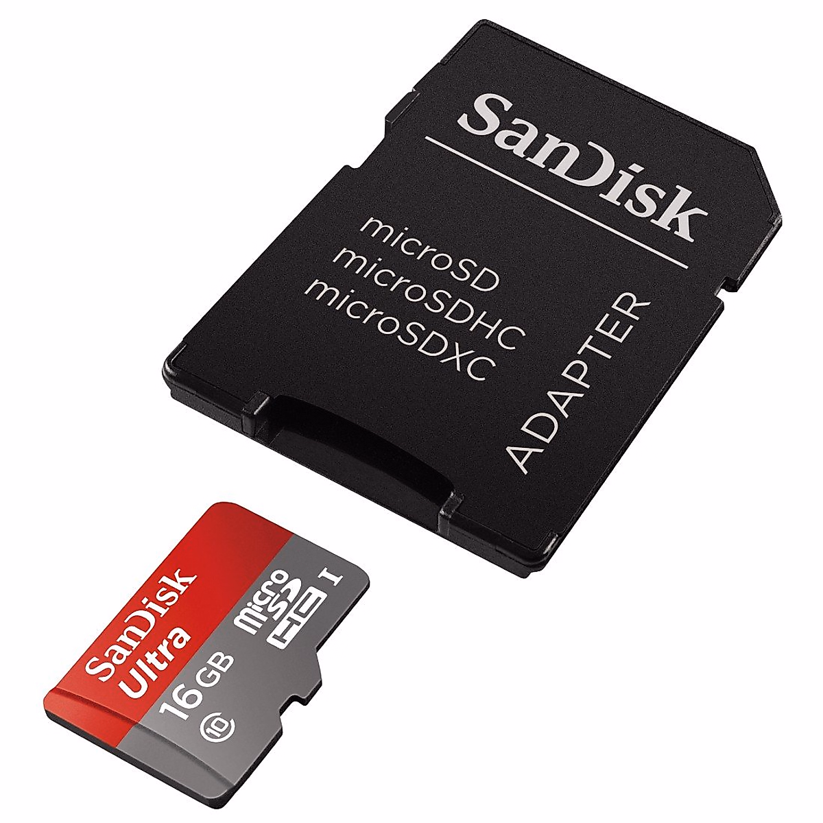SanDisk Ultra 16GB UHS-I/Class 10 Micro SDHC Memory Card With Adapter- SDSDQUAN-016G-G4A [Old Version]