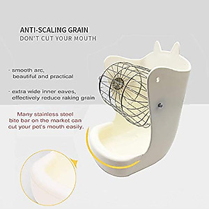 Rabbit Hay Feeder Guinea Pig Plastic Food Bowls Bunny Less Wasted Hay Rack Food Dispenser for Chinchilla Hamster and Other Small Animals