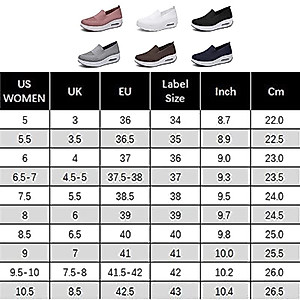 Women's Orthopedic Sneakers - 2023 New Air Cushion Slip on Walking Shoes with Arch Support, Non-Slip Orthopedic Stretch Casual Walking Shoes Sandals, Women's Breathable Mesh Platform Sneakers (Pink, adult, women, numeric_7, numeric, us_footwear_size_syste