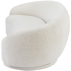 Meridian Furniture 693Cream-S Hyde Collection Modern | Contemporary Boucle Fabric Upholstered Sofa, Cream, 89.5" W x 38" D x 27.5" H