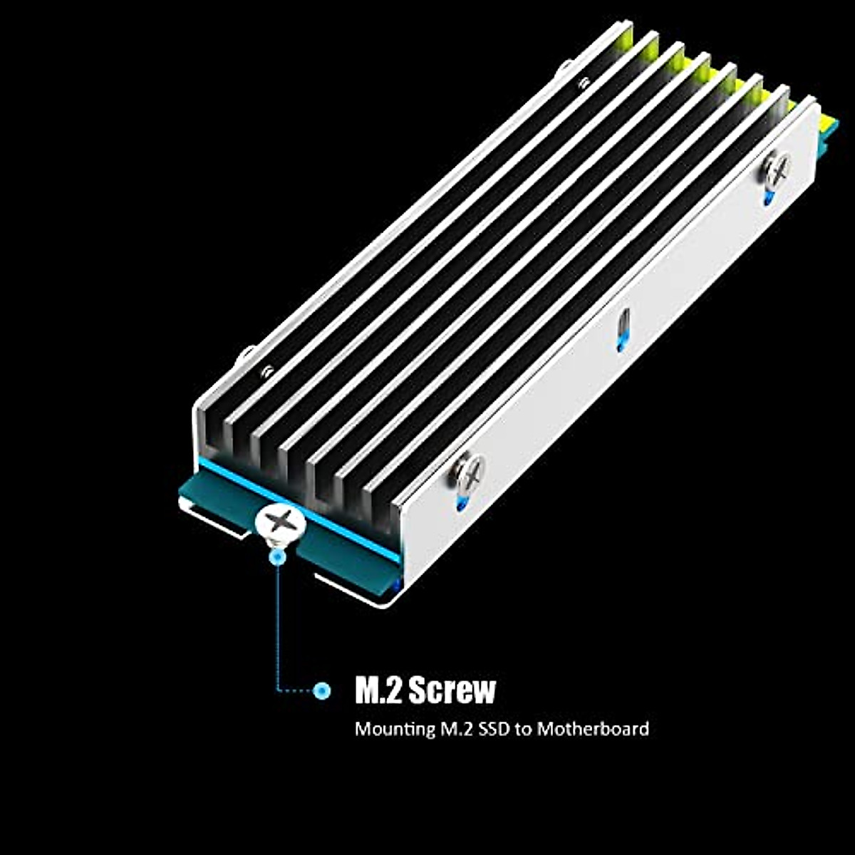 GLOTRENDS M.2 Heatsink M.2 Screws PS5 Installation Desktop PC Installation, fit for 2280 M.2 PCIe NVMe 4.0/3.0 SSD
