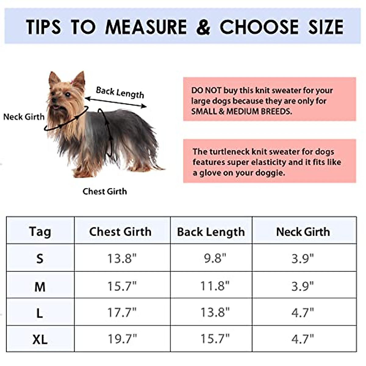 Queenmore Knit Sweater for Dogs, Turtleneck High Elastic Heart Pattern Festival Knitwear with Hind Leg Strings for Small and Medium Dogs (Red, XS)