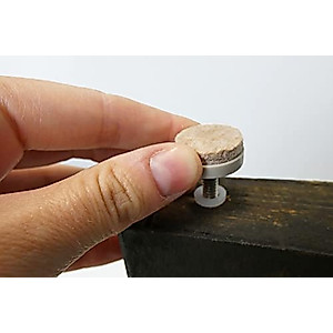 Shepherd Hardware 9908 1-Inch Felt Gard Threaded Stem Furniture Glides, 1/4-Inch Stem Diameter, 4 Count, Tan
