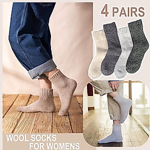 iCamter Womens Wool Socks Soft Super Thick Warm Socks for Women Thermal Winter Socks for Gifts