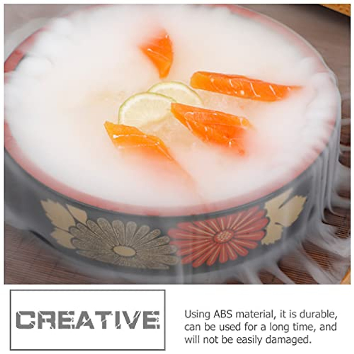 UPKOCH Sushi Rice Bowl Sushi Serving Tray Round: Dip On Ice Bowl Japanese Style Salmon Serving Trays Dip Chiller Serving Geta Plate Ice Chamber Bowl for Restaurant Picnics Parties Soy Sauce Dish