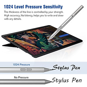Stylus Pen with MPP Protocol (2500h Battery Life) for Microsoft Surface/HP/ASUS/Dell Touchscreen Laptops, AAAA Battery, Palm Rejection & 1024 Pressure Levels for Creators Students Doers