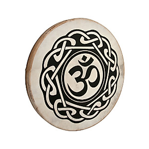 DOBANI Pretuned Goatskin Head Wood Frame Drum w/Beater 22"x2" Om