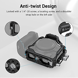 SMALLRIG R5 R5 C R6 Half Cage, Camera Half Cage with Cable Clamp for Canon R5 R5 C R6-3656