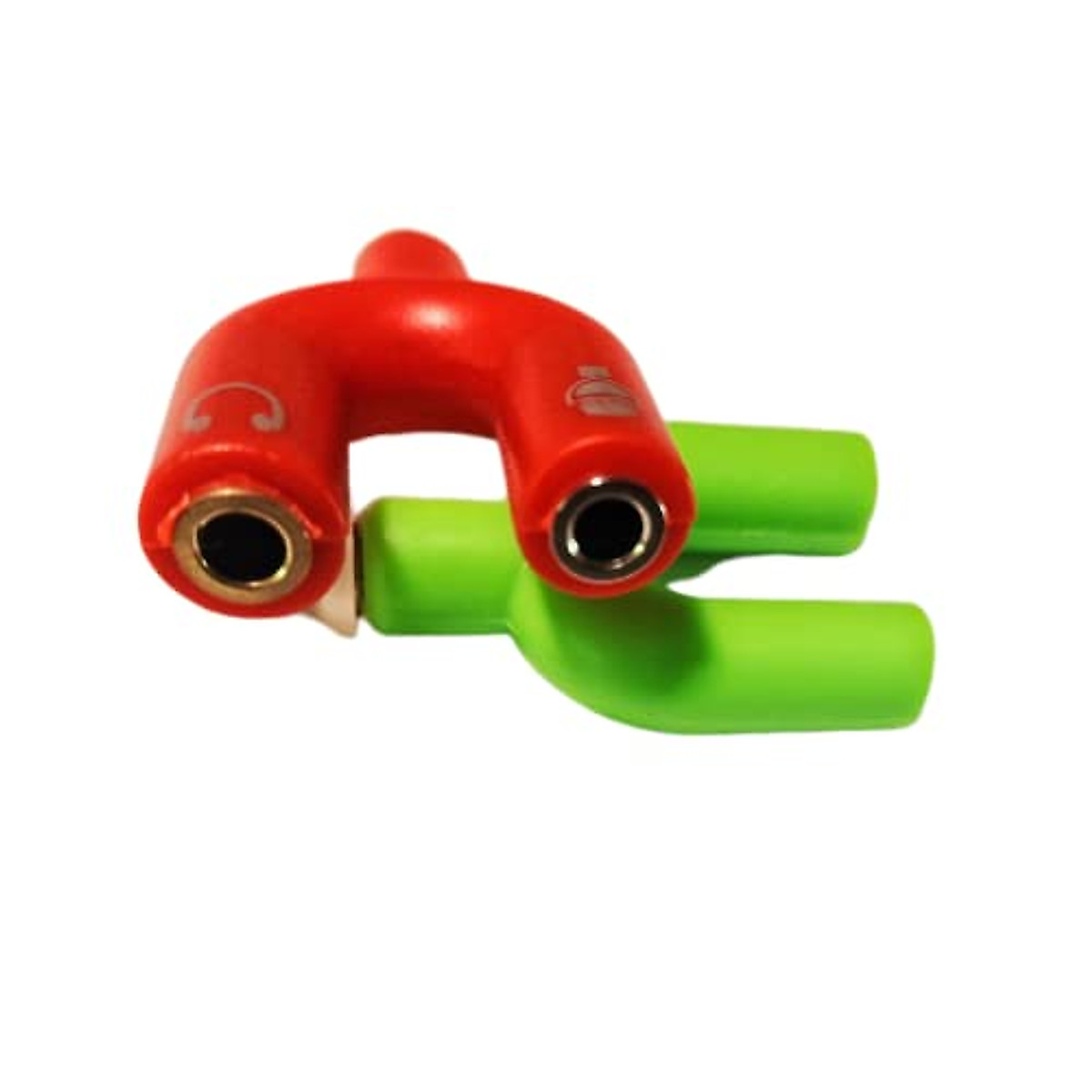 CZLCD 6Pack Multicolour 3.5mm Headphone U Splitter, 3.5mm Male to Dual Female Stereo Jack Adapter Converter for Audio Stereo Headphones and MIC