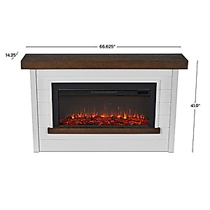 Bernice Landscape Electric Fireplace in White by Real Flame