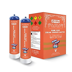 Whipped Cream Chargers Cannister 0.95L 580g Lit-Brand® Professional Pure Tank (Bomb Popp)