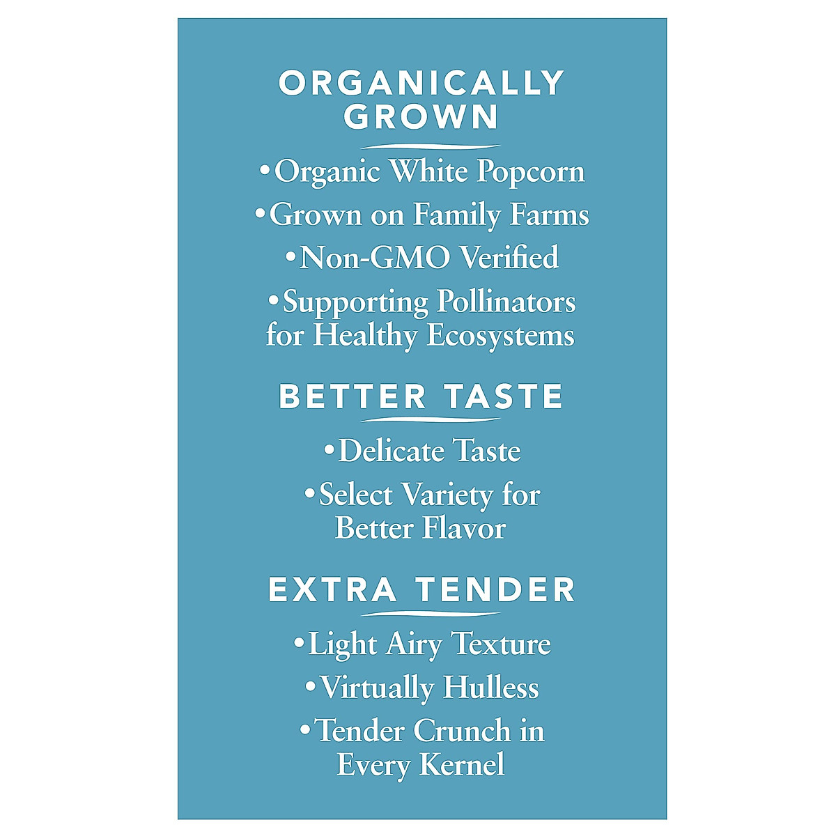 Black Jewell Organic Popcorn, Organic Select White, 28.35oz (Pack of 1)