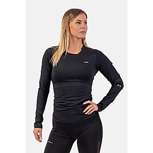 NEBBIA Long Sleeve Smart Pocket Sporty Top 418 Black