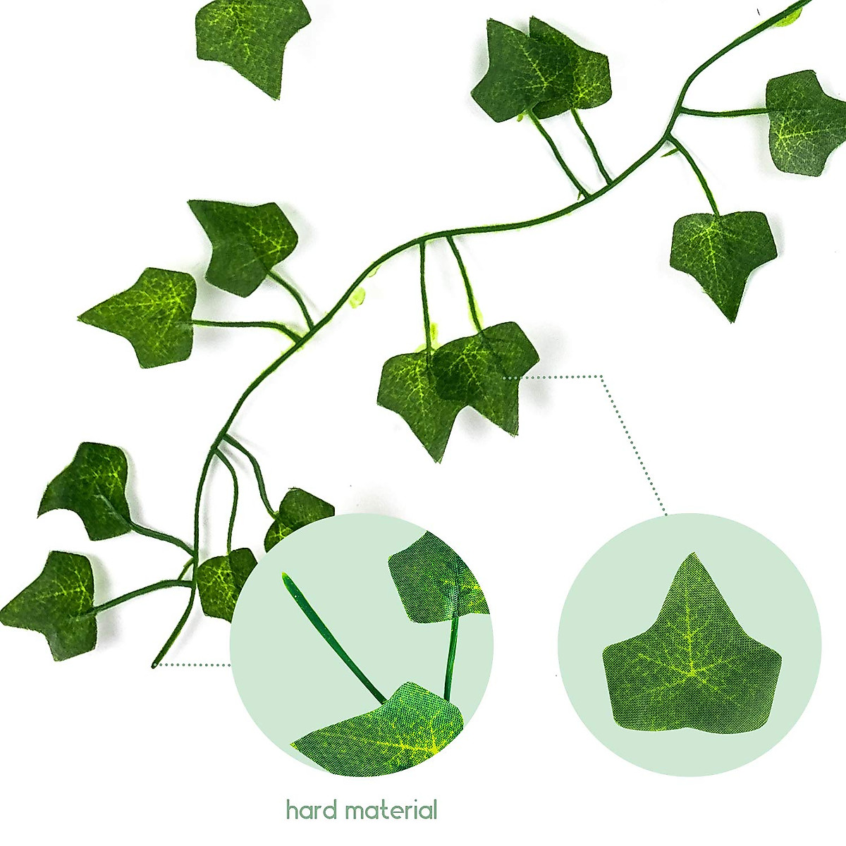 Yatim 78-Ft 12 Pack Artificial Plants Greeny Chain Wall Hanging Leaves for Home Room Garden Wedding Garland Outside Decoration