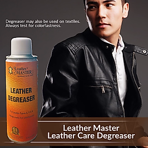 LEATHER MASTER Leather Care Degreaser (6.76 oz.)-The Ultimate Leather Cleaner Degreaser Spray For Any Leather Cleaning & Detailing Kit | Perfect For Leather Carpet, Car Interior, Furniture