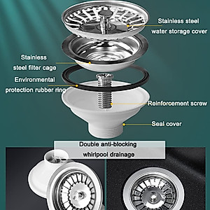 Kitchen Sinks Sinks for Kitchens Corner Quartz Stone Double- Bath Under- Counter Kitchen Sink, Kitchen Sink, Drain Corner, Shaped Sink, Kitchen Sink with Rounded Corners, Suitable for Restaurants, Ki