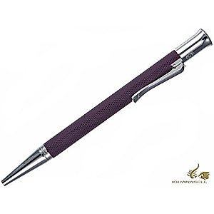 Faber-Castell Graf 145219 Retractable Guilloche Ballpoint Pen, Violet Blue