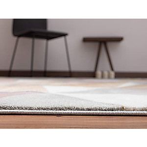 Abani Rugs Arto Collection Multicolor 3D Geometric 6'x9' Area Rug - Contemporary Accent Rug