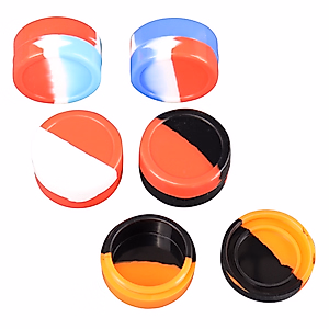 Iconikal Silicone Wax Oil Container Storage Cylinder, Random Colors, 22mL, 5-Pack