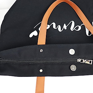 Lamyba Mothers Day Gifts for Mimi, Mini Gifts, Gifts for Mimi Grandma, Mimi Birthday Gifts, Mimi Tote Bag with Zipper, Black