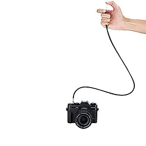 JJC Mechanical Shutter Release Cable Cord with Bulb-Lock for Fuji Fujifilm X-T5 X-T4 X-T3 X-T30 X-PRO3 X100V X-T2 X-T20 X-PRO2 X100F X-E4 X-E3,Sony RX1R II RX10 IV III,Lecia M10 M9,Nikon Df F3 & More