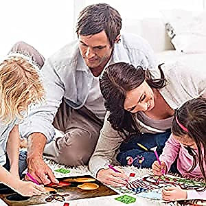 BOGVIAP Cartoon Diamond Painting,Cartoon Diamond Painting Kits for Adults,DIY Cartoon Full Drill Gem Art Craft,Perfect for Relaxing Parents-Children Interaction Gift Home Decoration 12×16inch