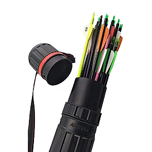 SHARROW 6/12pcs Archery Pure Carbon Arrows 30 inch Hunting Target Arrow 400 Spine Wood Grain Arrow Shaft GPI 7.5 with Turkey Feathers Arrow Quiver for Compound Bow Recurve Bow (Arrows+Quiver, 12pcs)