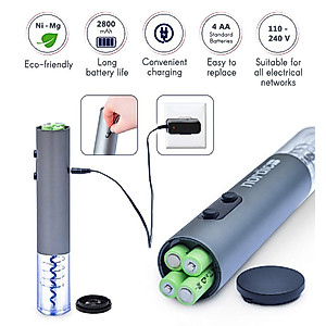 Electric Wine Rechargeable – Corkscrew Wine Foil Cutter & Electrical Wine Opener with Charger – Wine Lover Gifts – Wine Accessories Kit - by DailyNordic