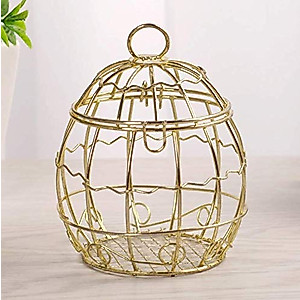AUNMAS Bird Cage Candy Box, Decorative Gifts Sugar Container Small Chocolate Boxes Wedding Favor Banquet Party Home Decoration Christmas Present Accessories, Gold