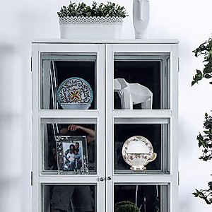 HOHIYA 6pc Cup and Saucer Display Stand Tea Holder Rack for China Teacup Coffee Mug Organizer Etched Base Gold