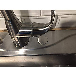 Onwon 2 Pieces Kitchen Faucet Hole Cover Sink Tap Hole Cover Brushed Stainless Steel, 1.2 to 1.6 Inch in Diameter