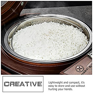 Luxshiny Rice Cooker Rice Cooker Rice Cooker Steamer Basket with Handle Legs Vegetable Steamer Insert Stainless Steel for Steaming Food Meat Fish Rice Veggie 22cm Accessories