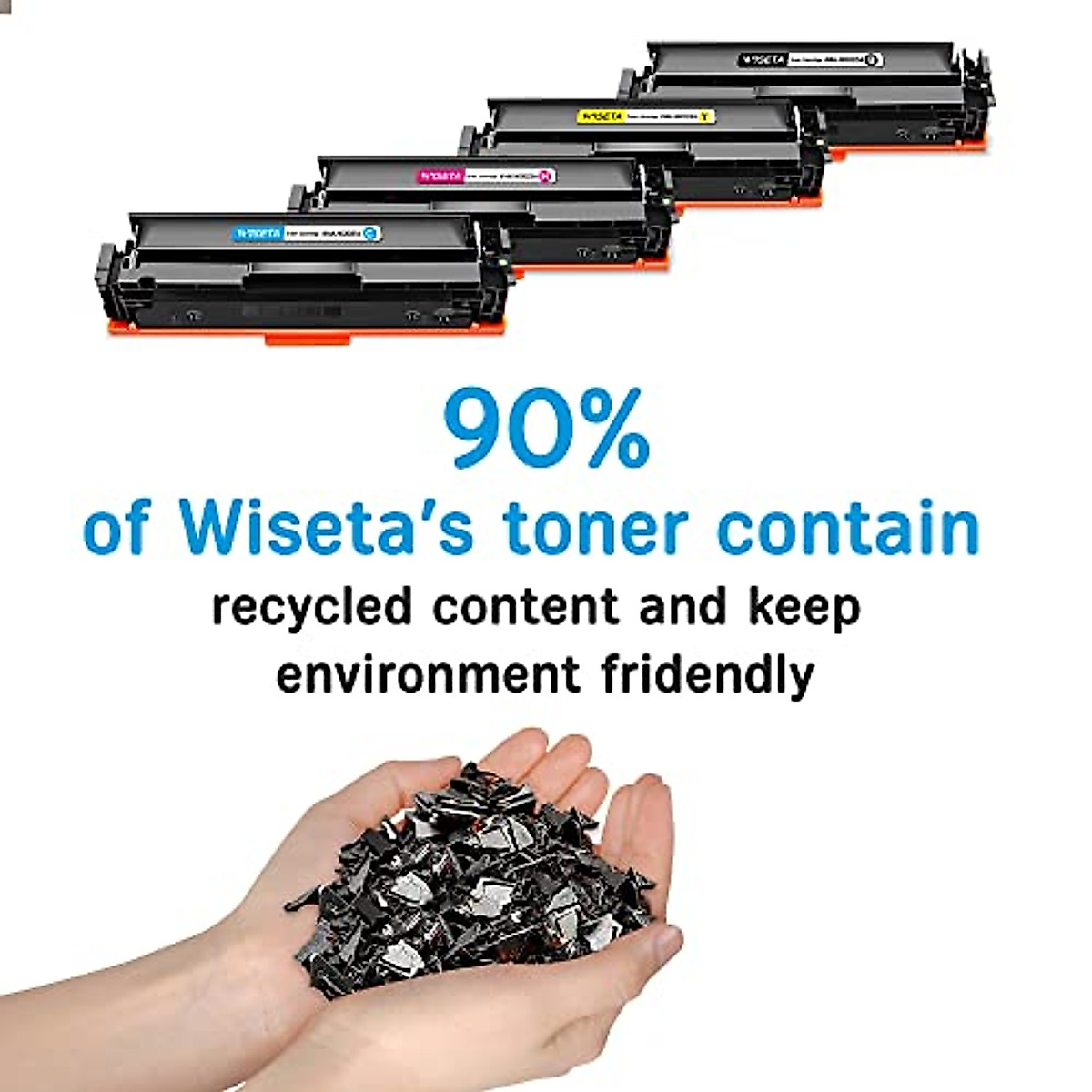 WISETA 414A Toner (with Chip) Toner Replacement for HP 414A 414X W2020A Compatible with HP Color Pro MFP M479fdw M454dw M454dn M479fdn Printer(4 Pack)