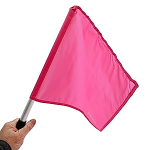Tandem Sport Red Linesman Flags - Referee Flags with Wooden Handles - Volleyball Referee Flags, Soccer Referee Flags - Set of 2 with Carrying Bag