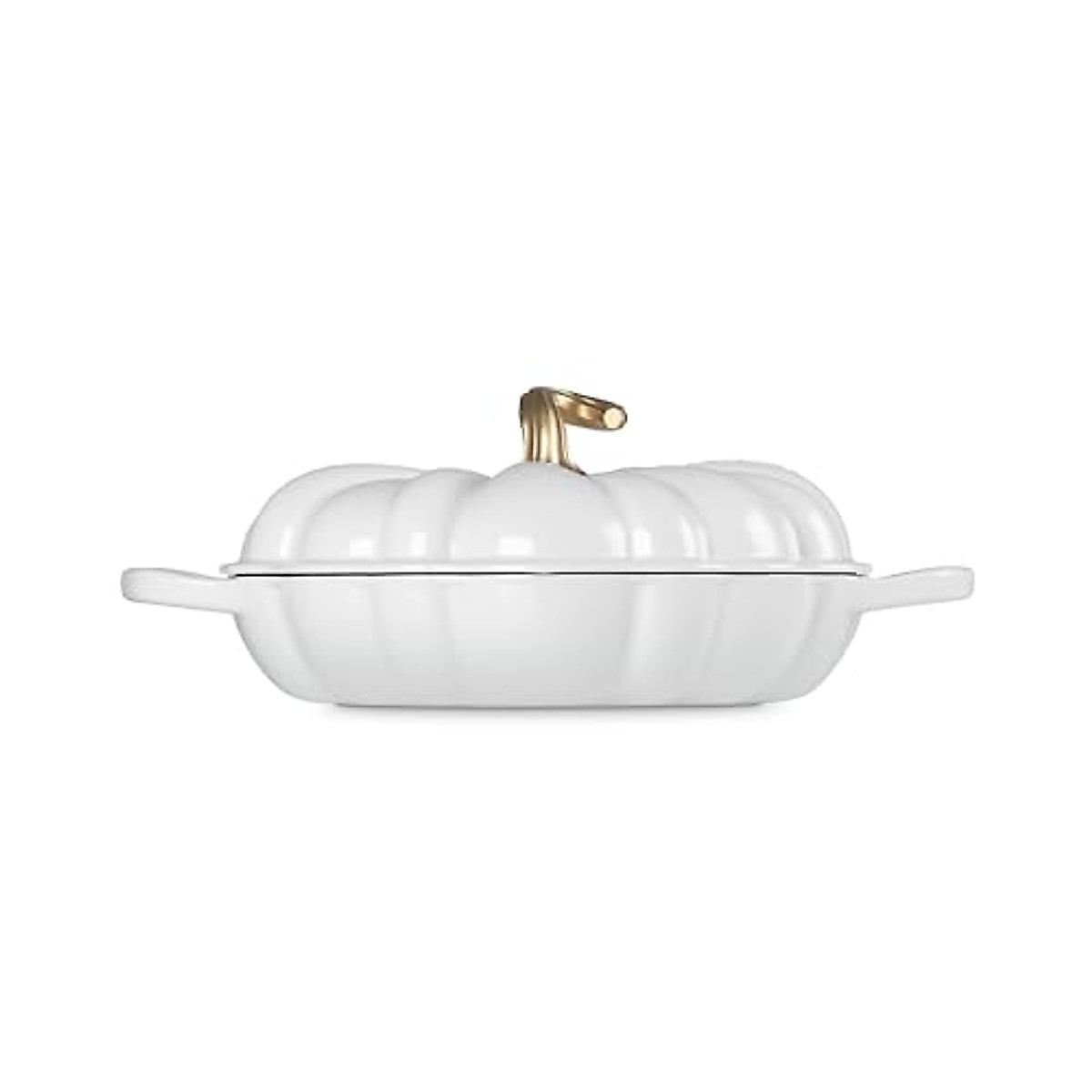 Le Creuset Enameled Cast Iron Figural Pumpkin Braiser, 2.75 qt., White