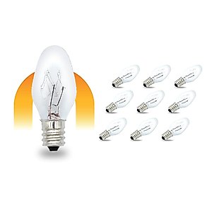 lumenivo 120V 15W Light Bulb for Scentsy Warmer Nightlight 15 Watt Wax Melter Light Bulbs – Replacement Heat Scent Candle Warmer Bulbs for Himalayan Salt Lamps, Wax Burners & Plug-Ins – 10 Bulbs